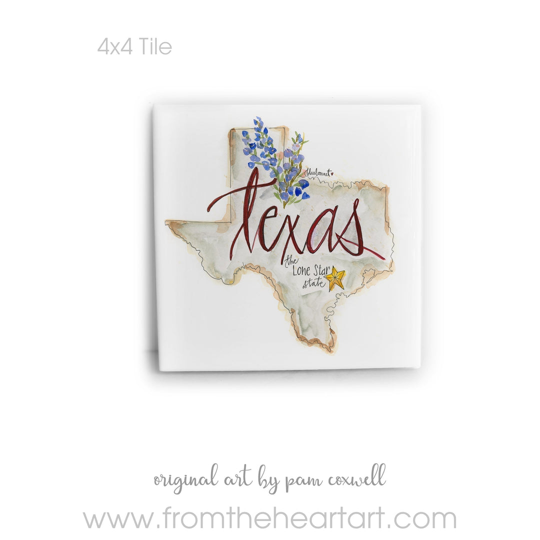 Texas - State Design – From the Heart Art